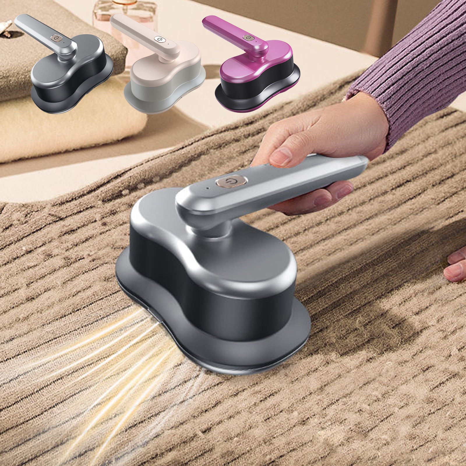 Rechargeable Fabric Shaver, Dual Head Rotating Lint Remover for Clothes ...