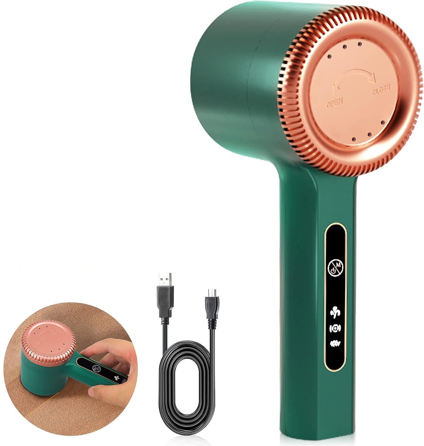 Rechargeable Fabric Shaver, Electric Lint Remover with 3-Speed, 6-Leaf ...