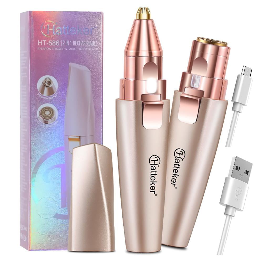 Rechargeable Facial Hair Removal for Women, 2 in1 Rechargeable Facial ...