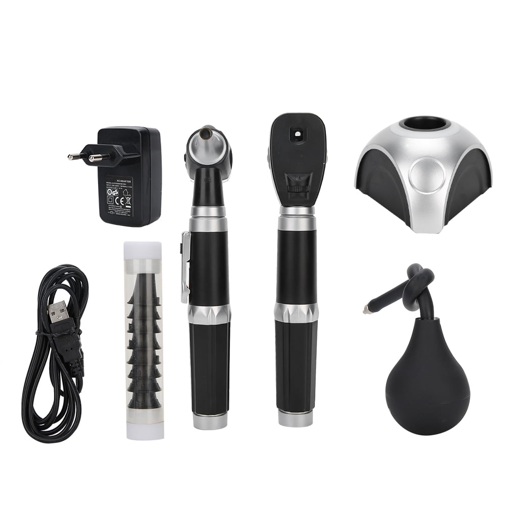 Rechargeable Fiber Optic Ophthalmoscope Otoscope Ear Eye Examination ...
