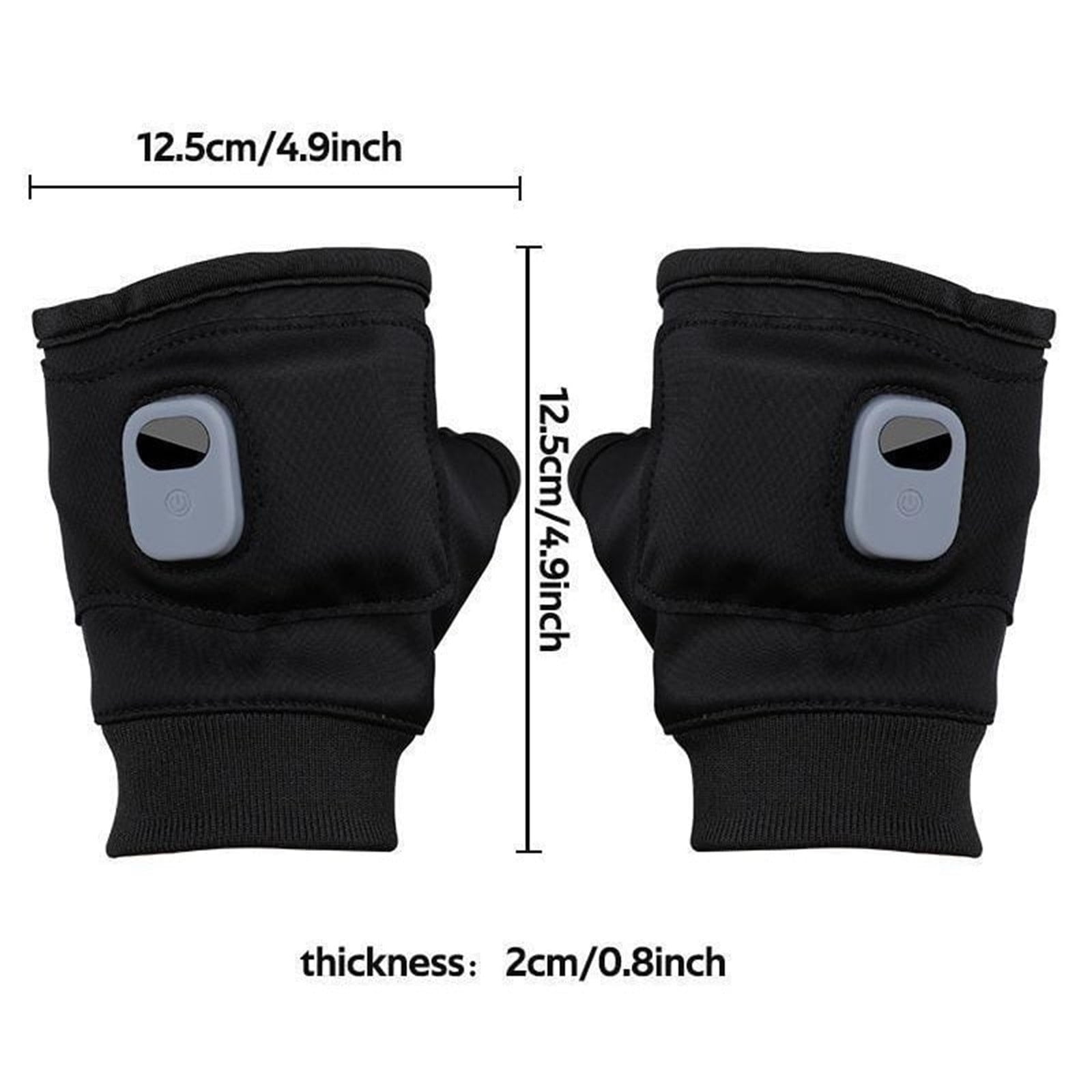 Rechargeable Fingerless Heated Gloves for Women & Men - USB-Powered ...