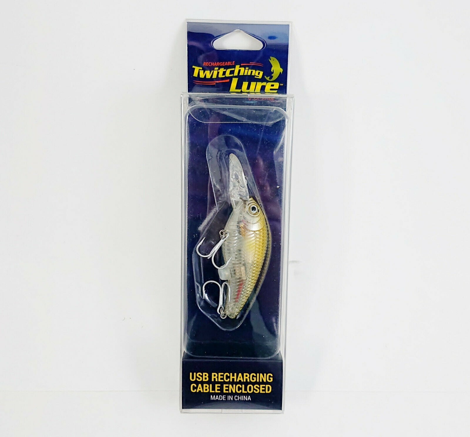 Rechargeable Flashing LED Viber Fishing Lures Prawn Baits Crankbait ...
