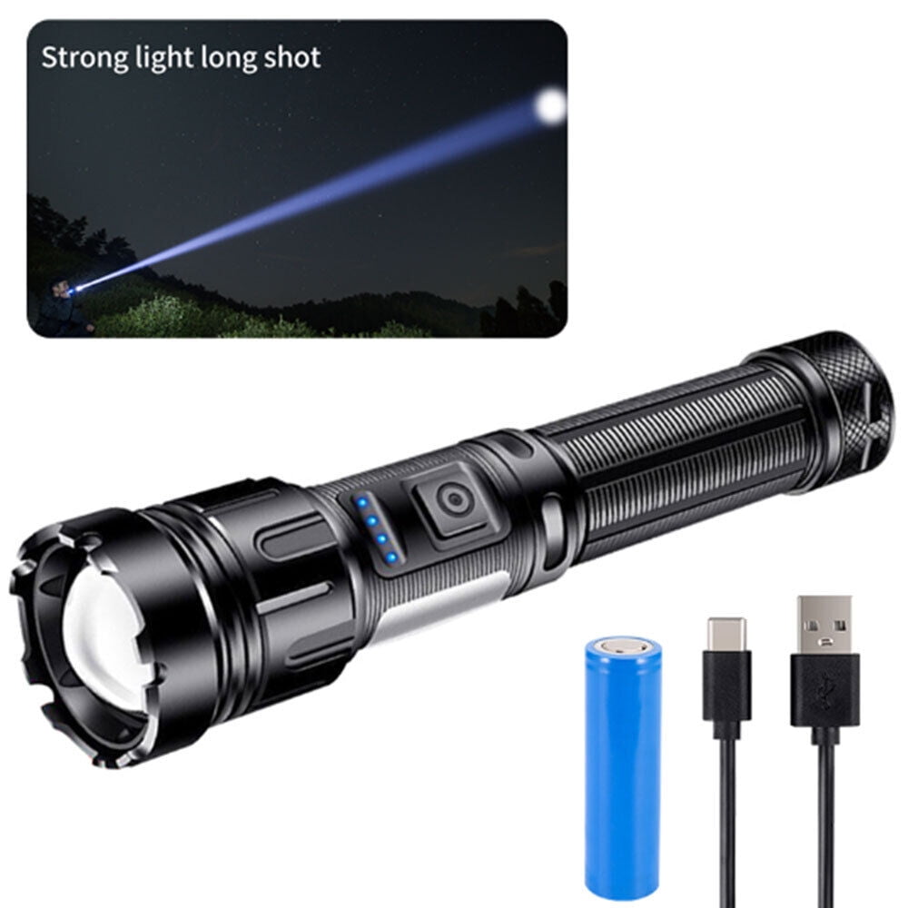 LITOM Rechargeable Flashlight, 1000000 Lumens, Zoomable Waterproof ...