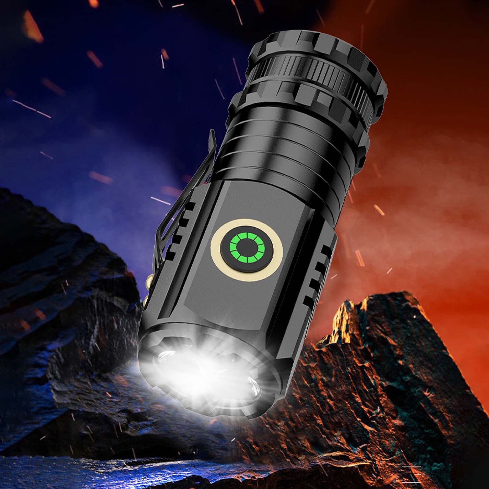 Rechargeable Flashlight 10W, 1500mAh Magnetic Mini Flashlight with Type ...