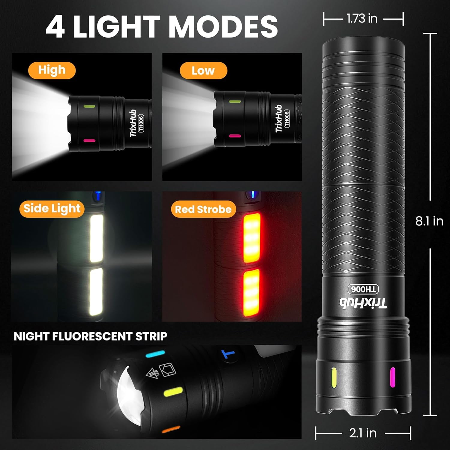 Rechargeable Flashlight 990,000 High Lumens Super Bright Long Range ...