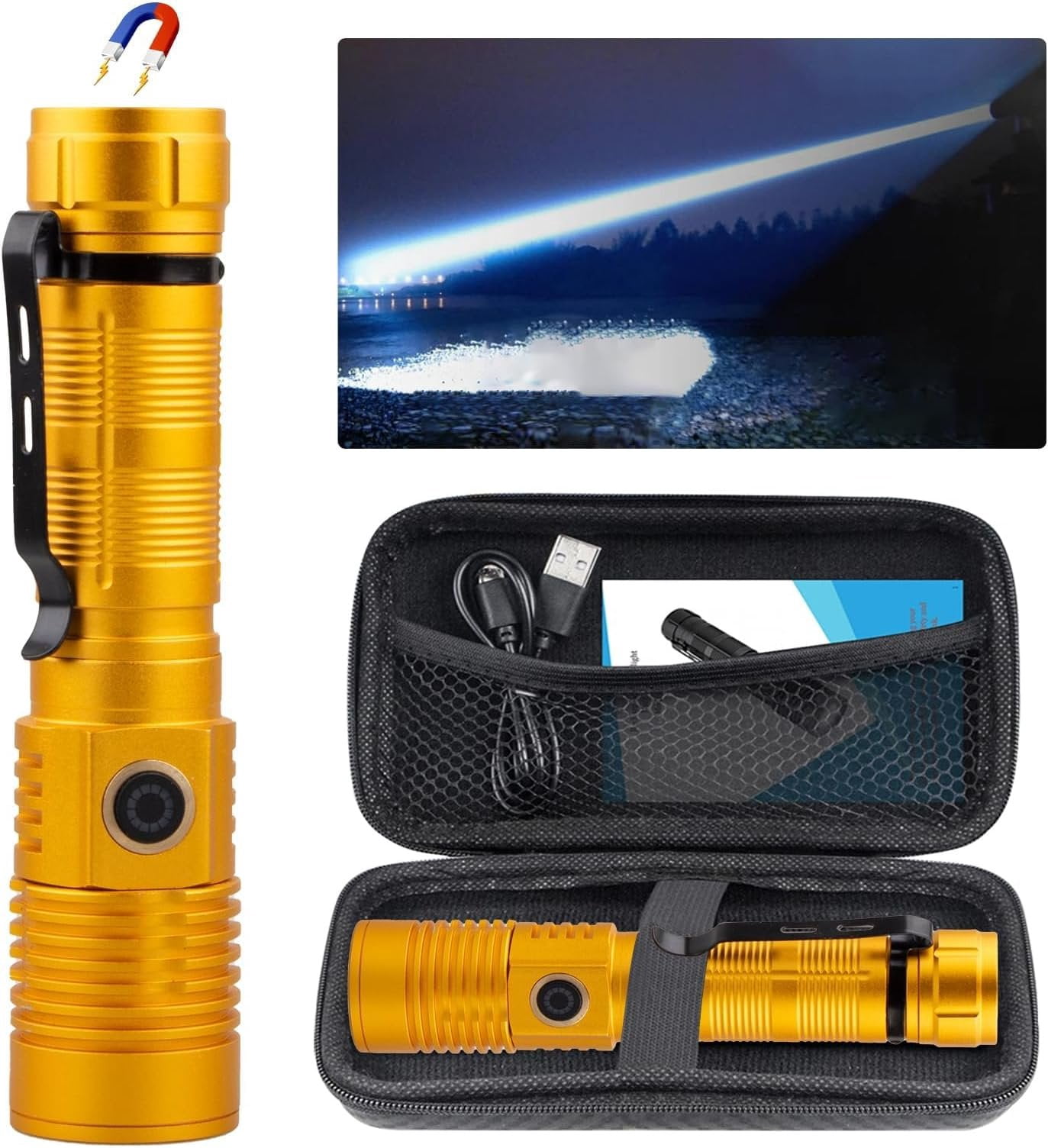 Rechargeable Flashlight High Lumens, High Lumens Super Bright Flash ...