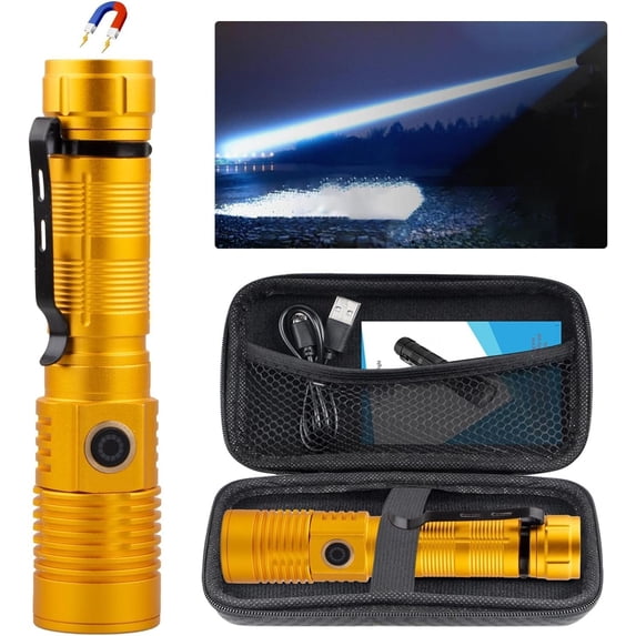 Rechargeable Flashlight High Lumens, High Lumens Super Bright Flash ...