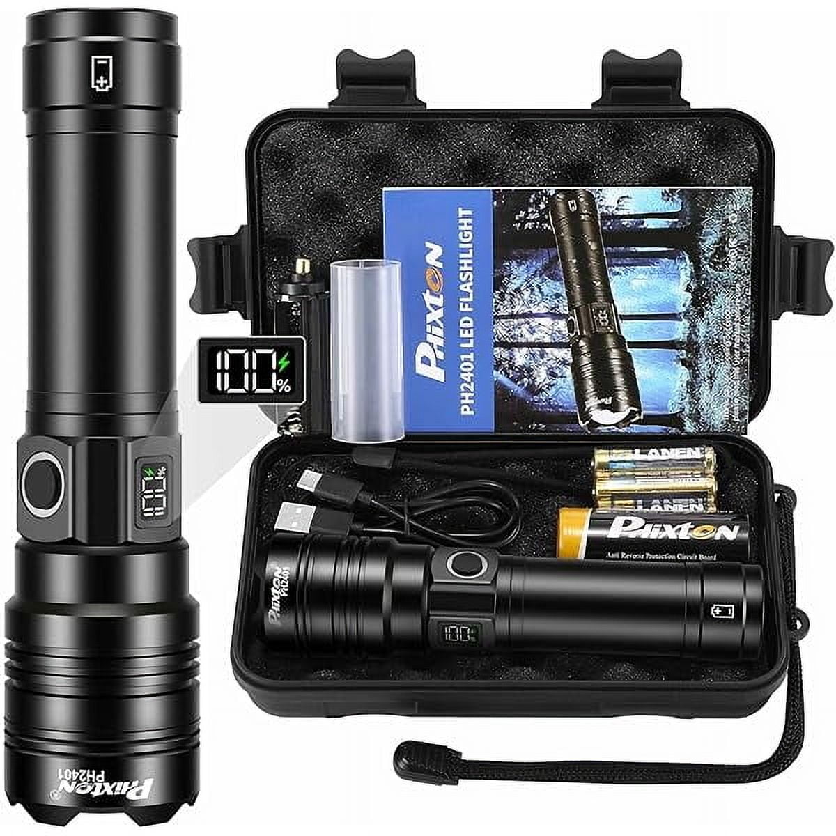 Rechargeable Flashlights 1000000 High Lumens Long Range 3280 FT, Super ...