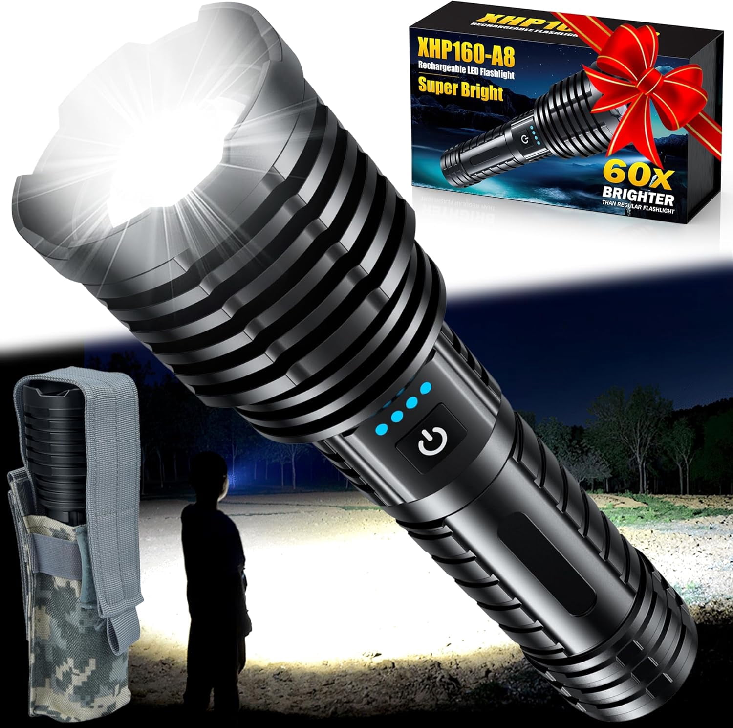 Rechargeable Flashlights 5000.000 High Lumens,Super Bright LED ...