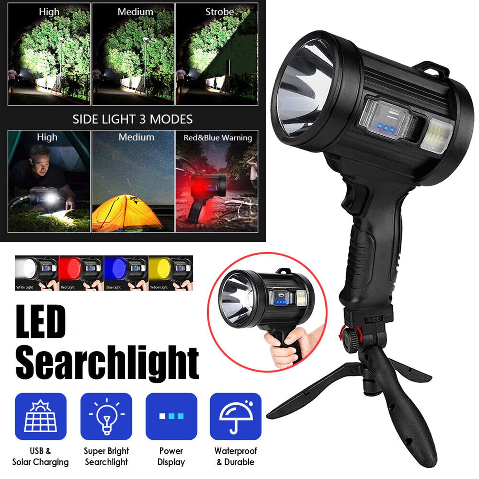 Rechargeable Flashlights, Flashlight, Spotlight, Camping Lights, Led ...