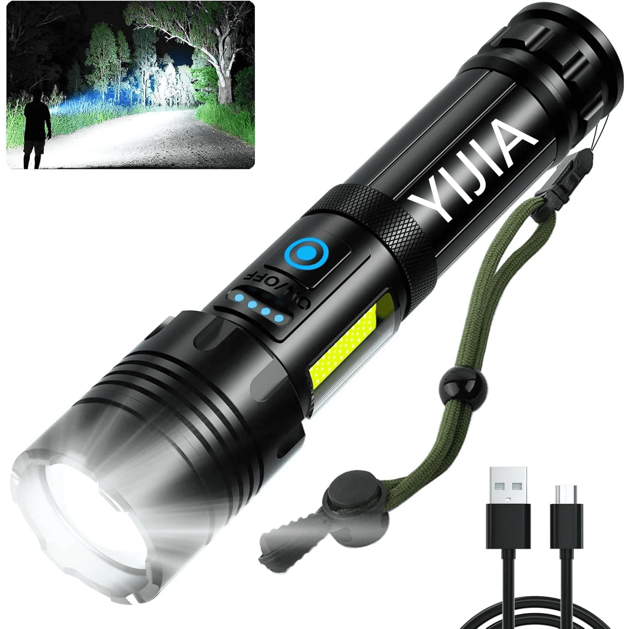 Rechargeable Flashlights High Lumens, 1500LM Powerful Tactical ...