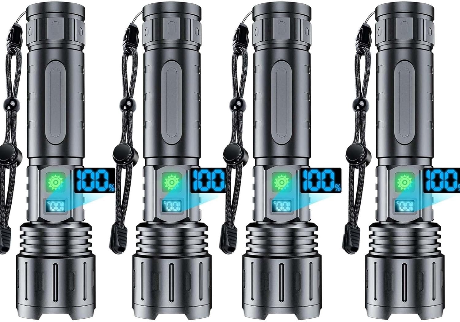 Rechargeable Flashlights High Lumens - 2000 Lumens Long Beam Super ...