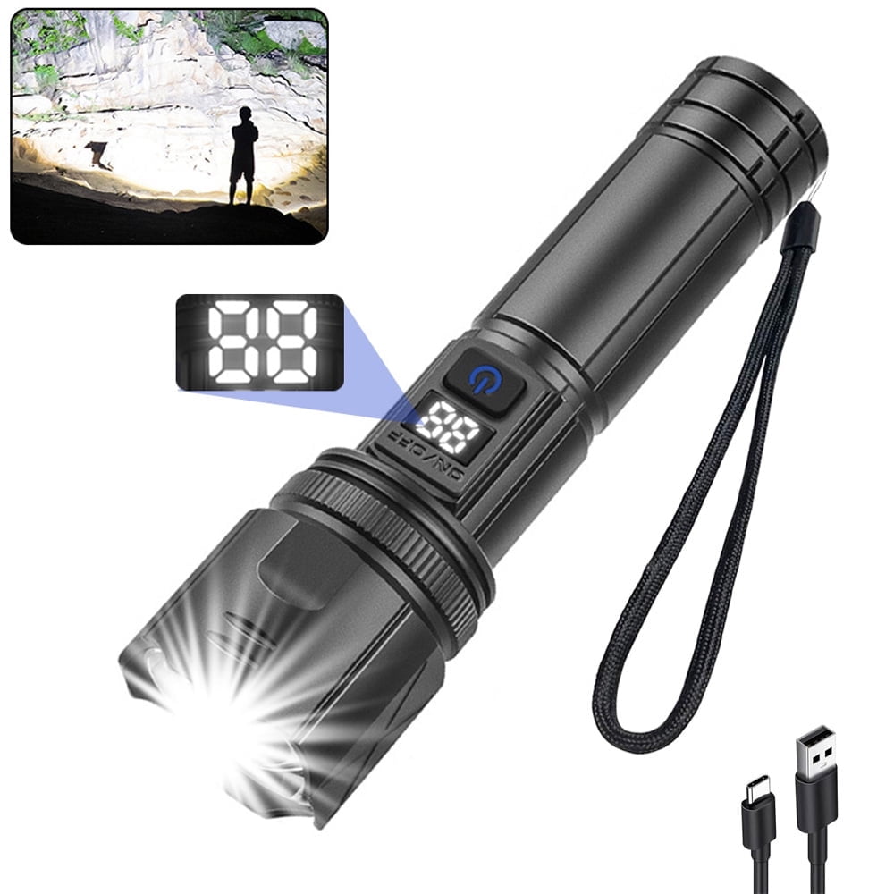 Rechargeable Flashlights High Lumens, 900000 Lumens Super Bright ...