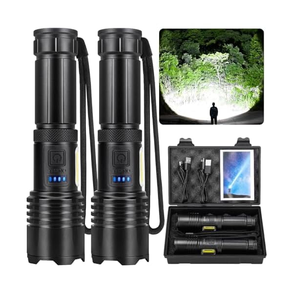 Rechargeable Flashlights High Lumens, Super Bright Flashlight with 7 ...