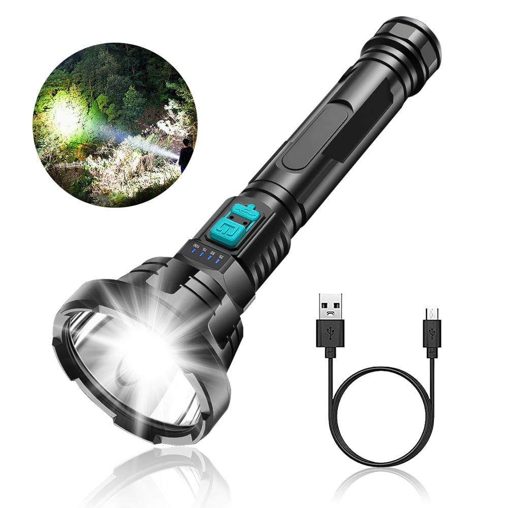 Rechargeable Flashlights High Lumens, Super Bright Tactical Flashlight ...