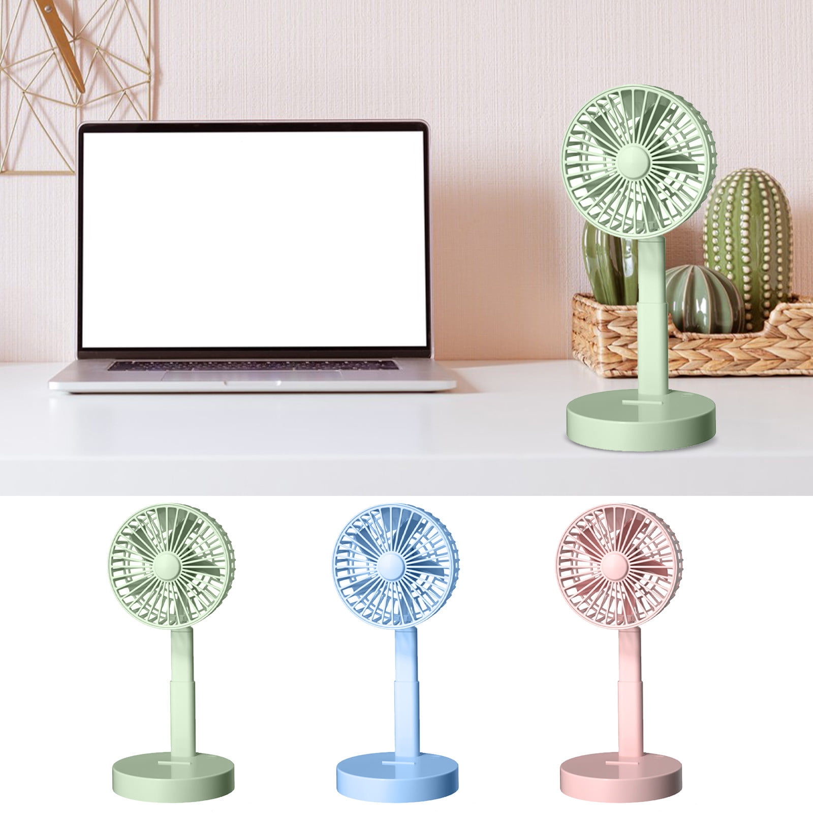 Rechargeable Folding Desktop Fan Portable Usb Powered Personal Cooling ...