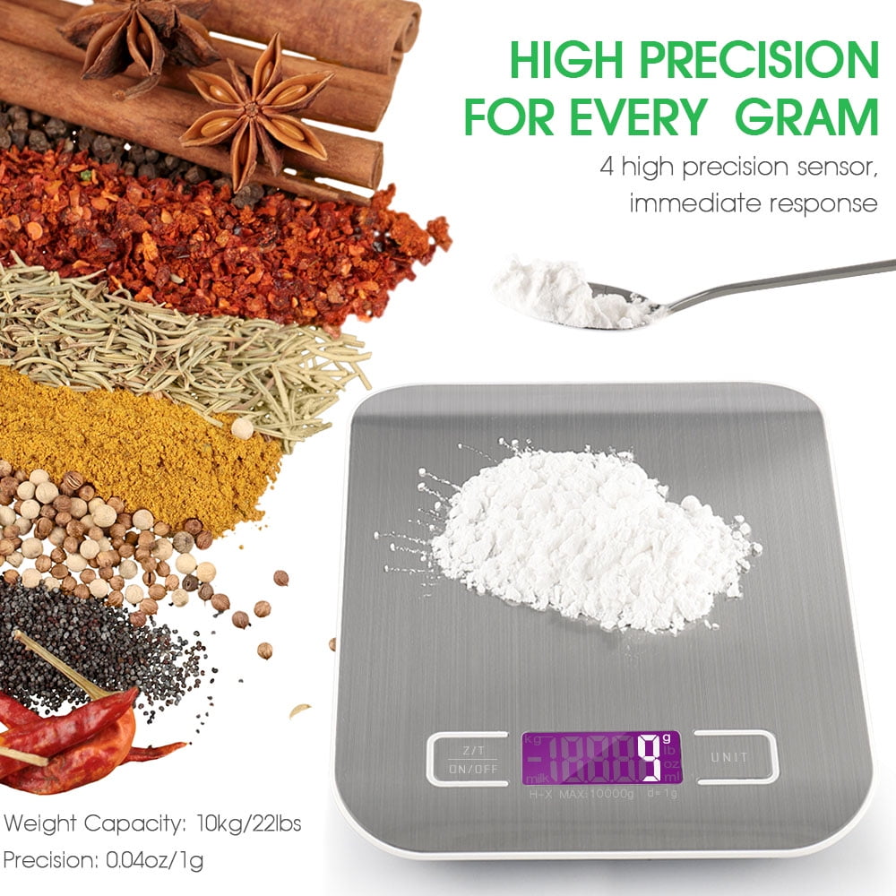 Rechargeable Food Scale, Upgraded USB Kitchen Scale with Back-Lit LCD ...
