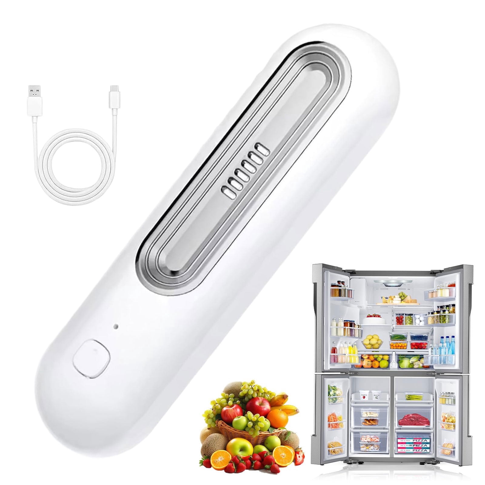 Rechargeable Fridge Deodorizer Odor Eliminator, Compact No Filter ...