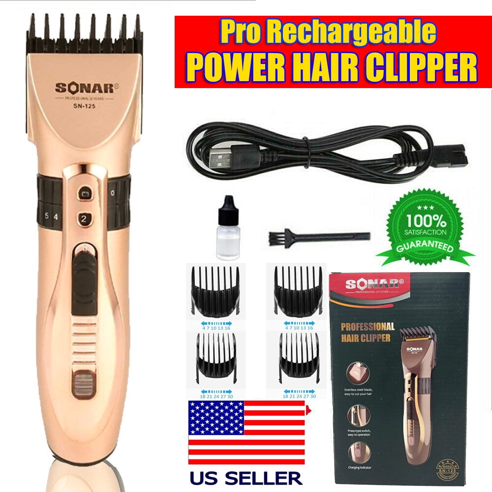 Rechargeable Hair Trimmer Electric Men Hair Clippers Trimmer Barber ...
