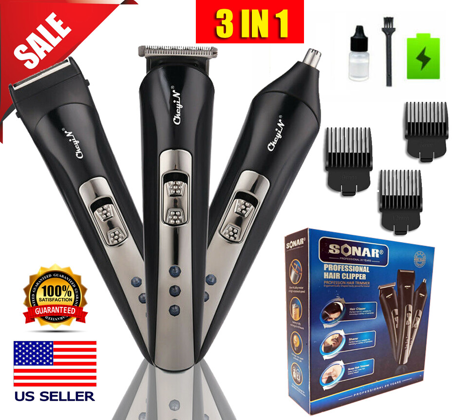 Rechargeable Hair Trimmer Electric Men Hair Clippers Trimmer Barber ...