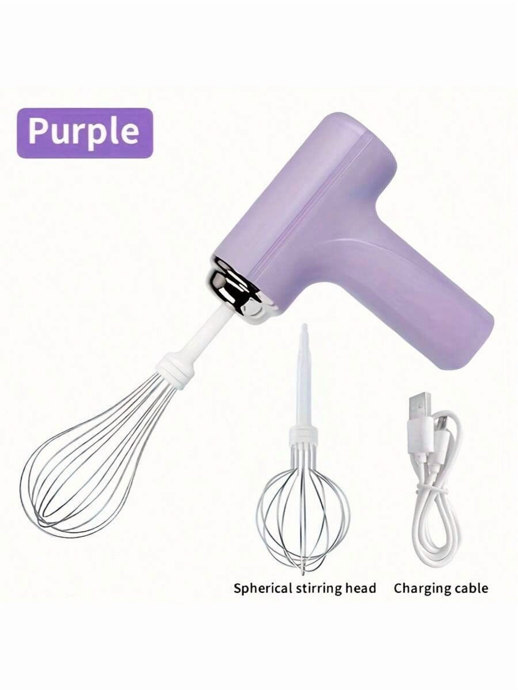 Rechargeable Hand Mixer 3-Speed Cordless Electric Kitchen Mixer with ...