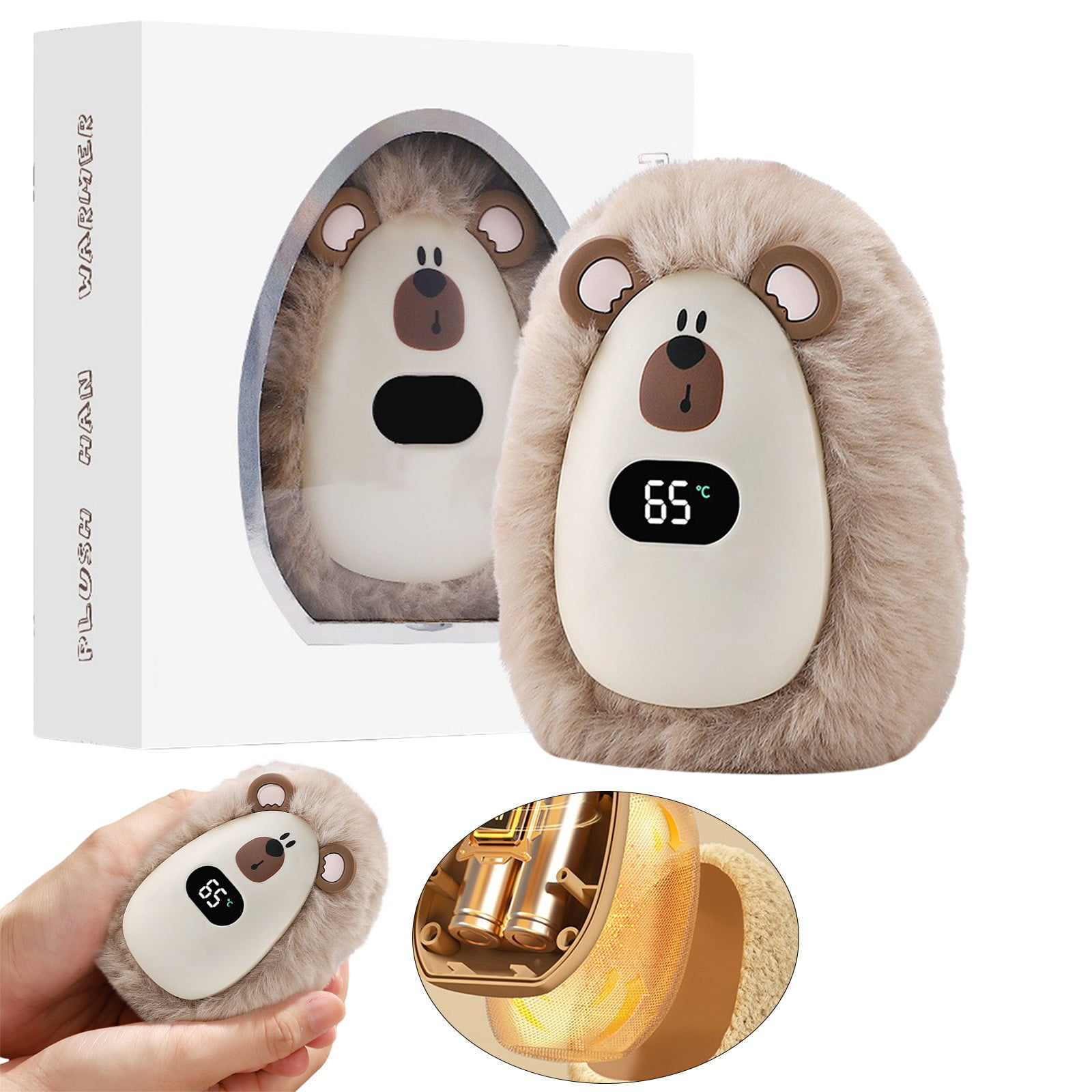 Rechargeable Hand Warmer - 10.5 x 7.5 cm Electric Cartoon Pocket Hand ...