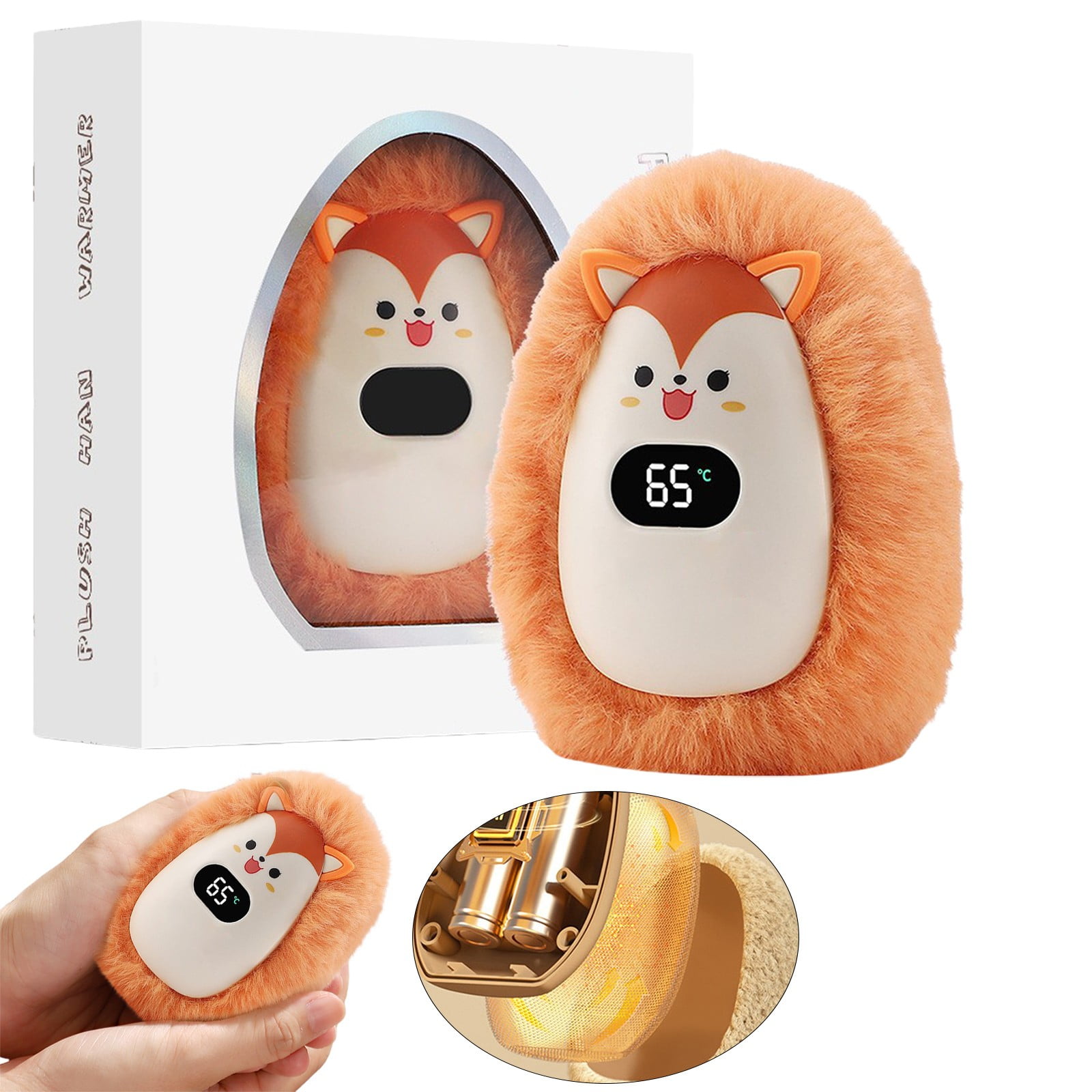 Rechargeable Hand Warmer - 10.5 x 7.5 cm Electric Cartoon Pocket Hand ...