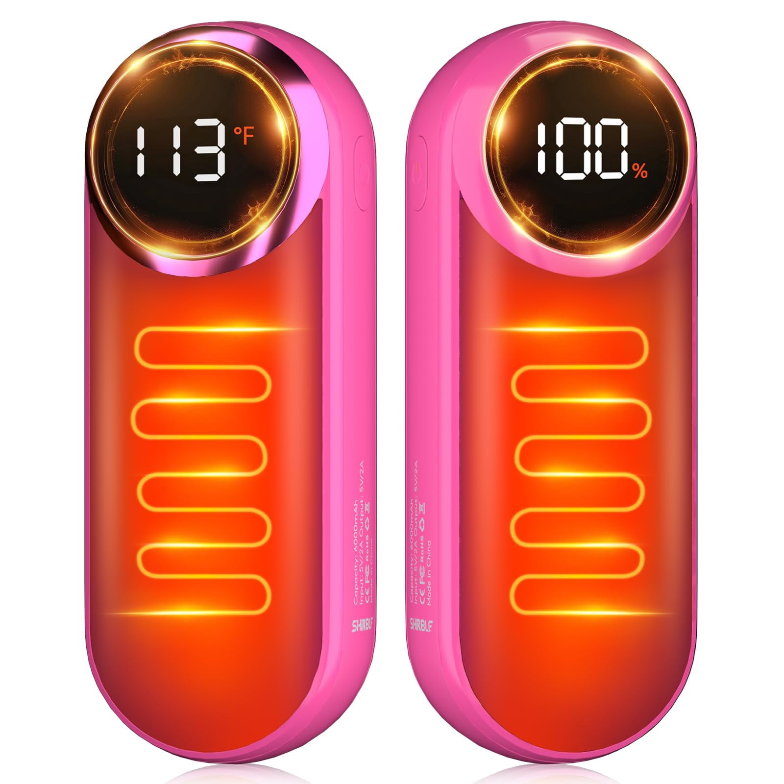 Rechargeable Hand Warmers 2 Pack - Magnetic AI Electric Hot Hands with ...