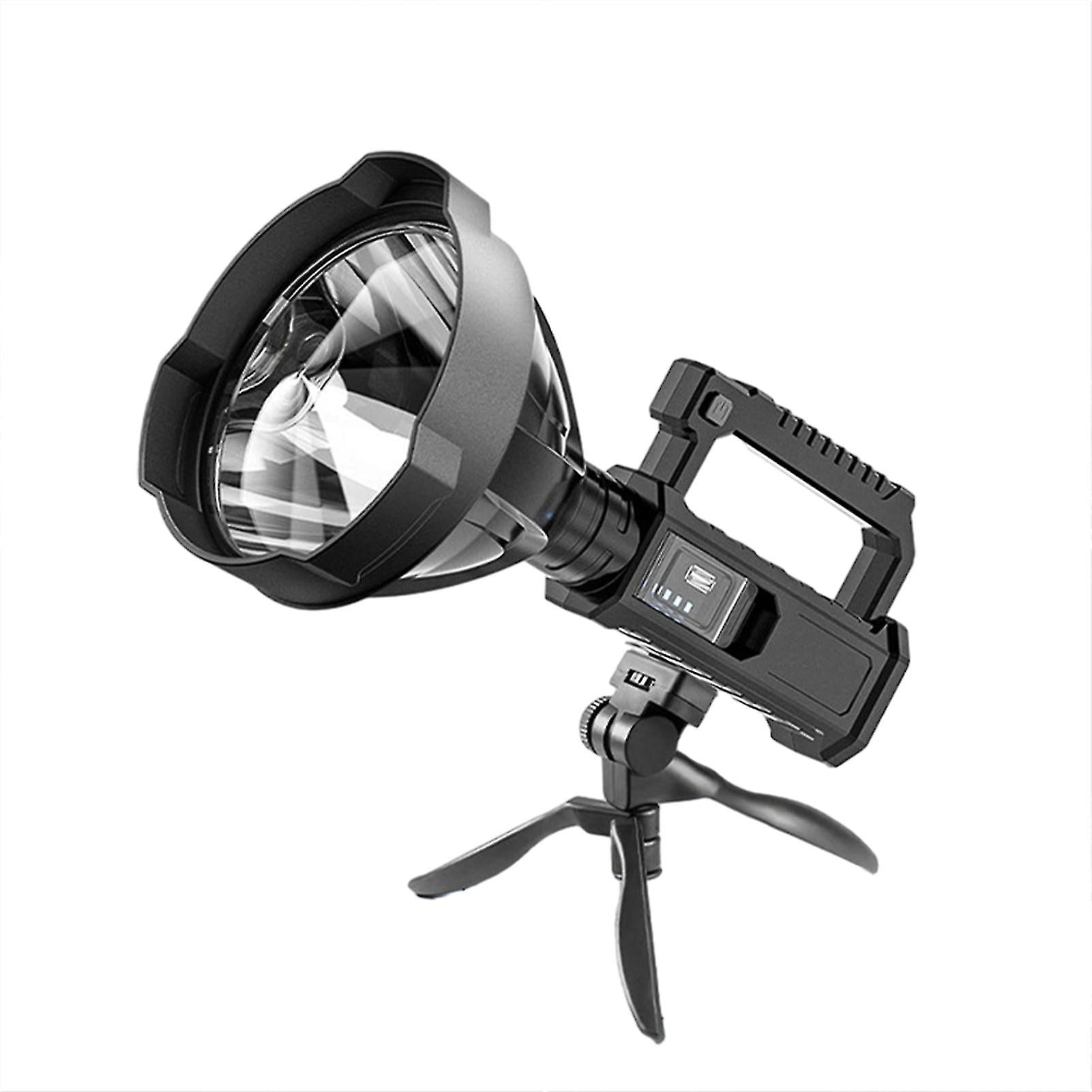 Rechargeable Handheld Spotlights Flashlight with Rack Sturdy Waterproof ...