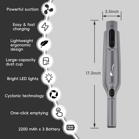 Rechargeable Handheld Vacuum, Lightweight Hand Vacuum Cordless ...