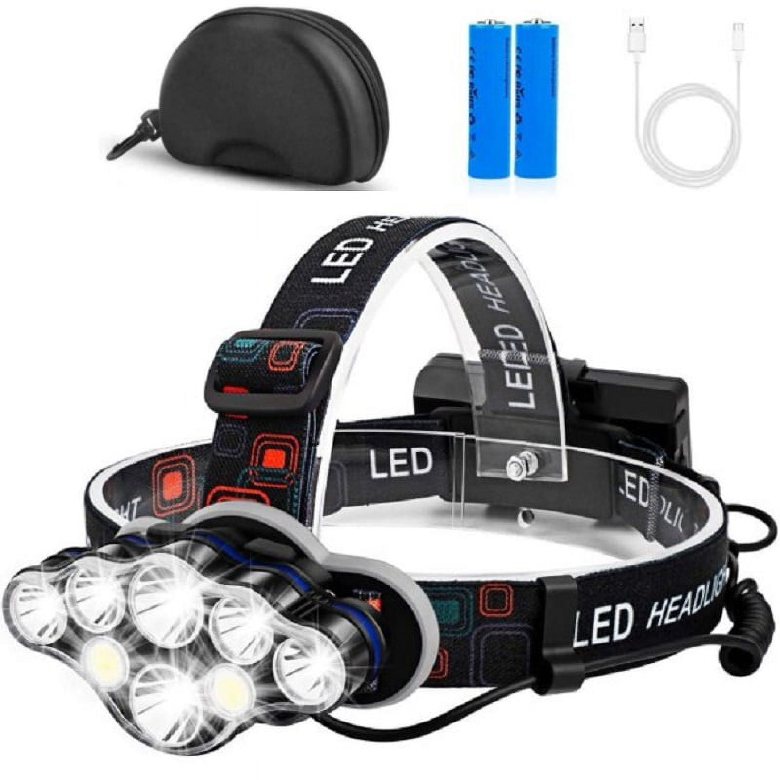 Rechargeable Headlamp,12000 Lumens, Ultra Bright Headlight Rechargeable ...