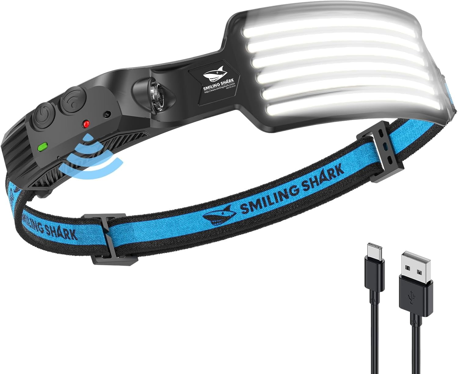 Rechargeable Headlamp, 230°Wide Angle 6*White Light The Brightest LED ...
