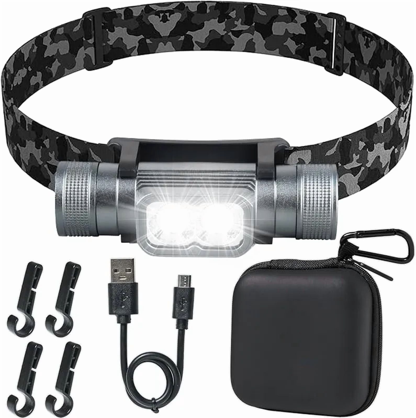 Rechargeable Headlamp for Adults - 1000 Lumens Bright 60 ft Beam LED ...