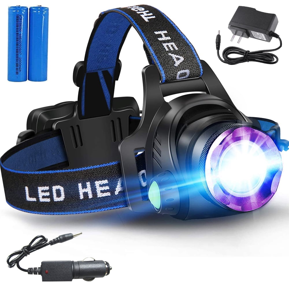 Rechargeable Headlamp,LED Headlamp 3 Modes 2000 Lumens Super Bright ...