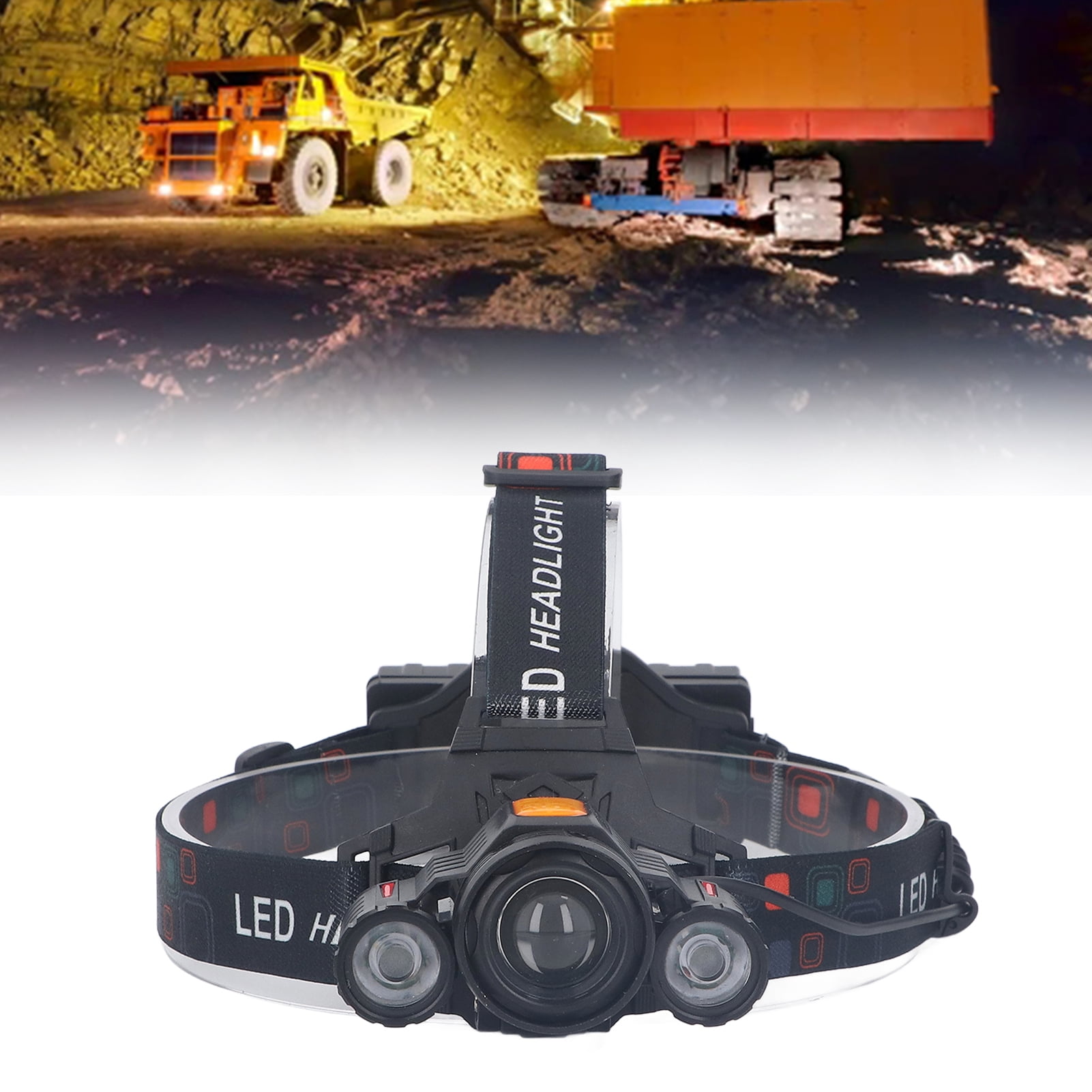 Rechargeable Headlamp with 4 Lighting Modes Waterproof Design ...