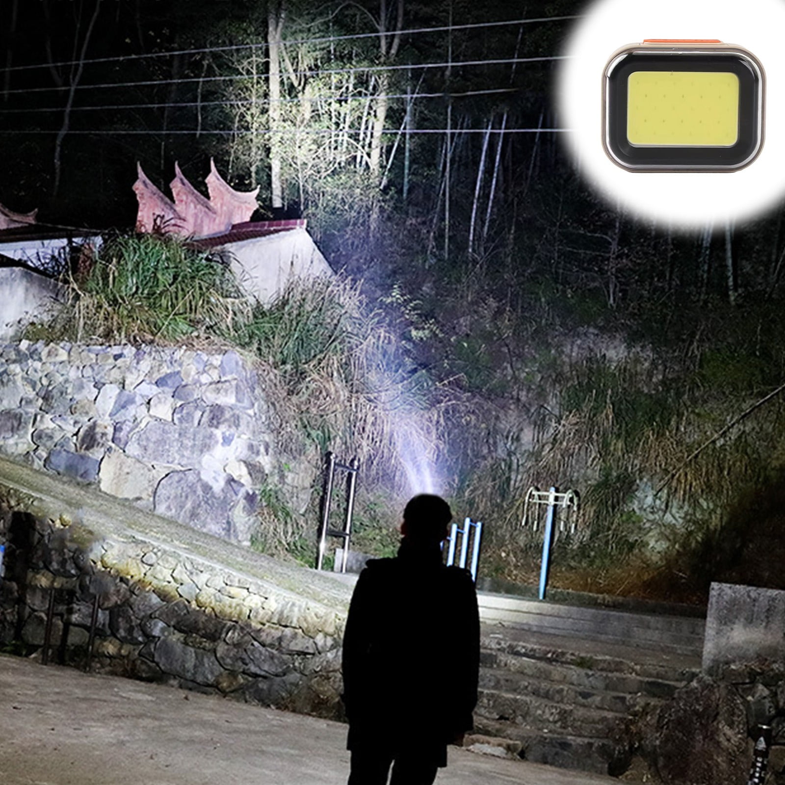 Rechargeable Headlamp with Hat Clip, Adjustable Beam Cycling Light ...