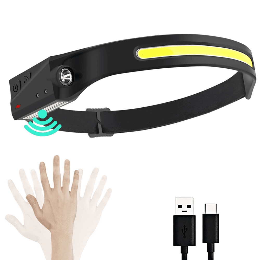 Rechargeable Headlight , 350 Lumens Lightweigh LED Headlamp ,COB 230 ...