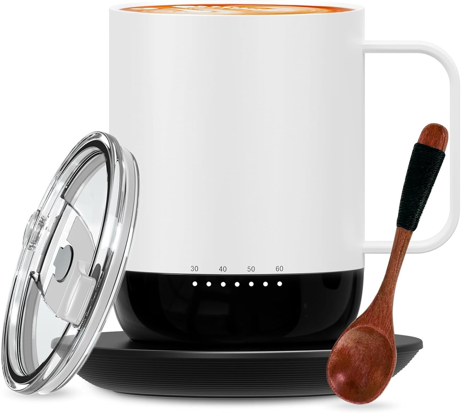 Rechargeable Heated Coffee Mug 14oz, Self Heating Coffee Mug with Lid ...