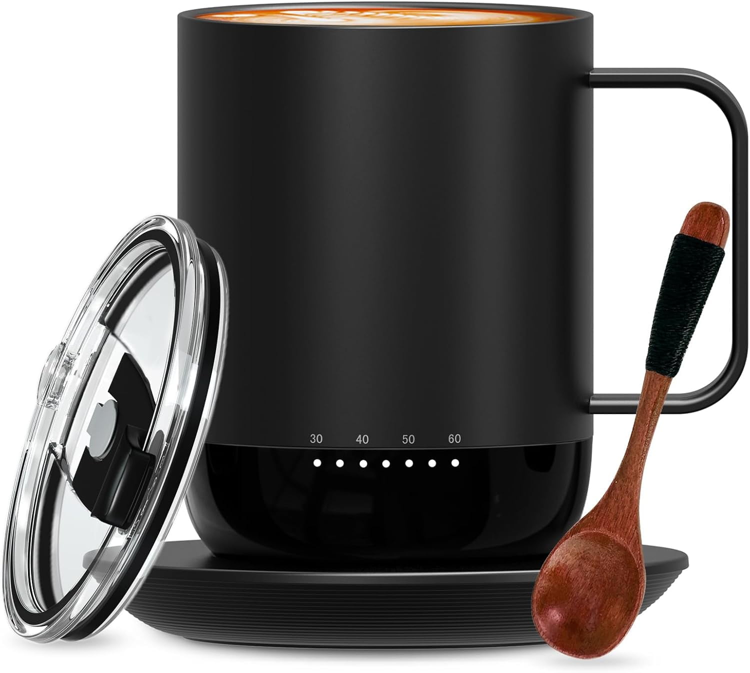 Rechargeable Heated Coffee Mug 14oz, Self Heating Coffee Mug with Lid ...