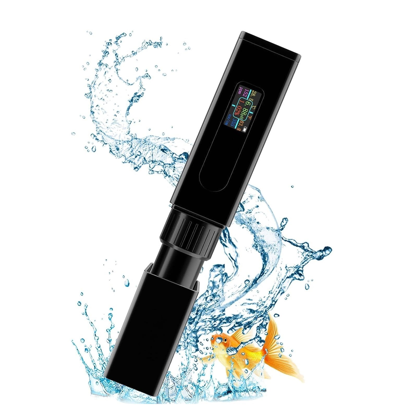 Rechargeable High Accuracy 5 in 1 Tester Salinity PH Temp EC and TDS ...