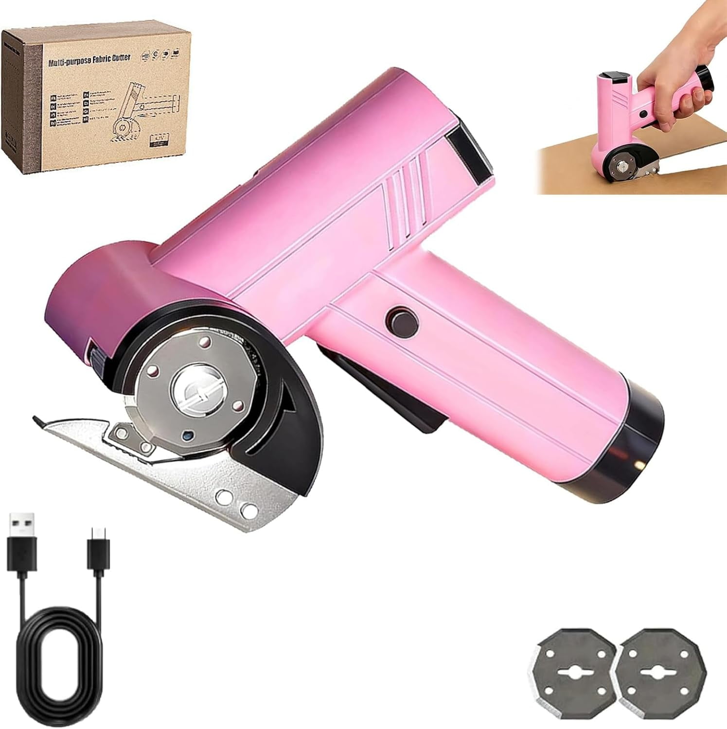 Rechargeable High-Speed Cardboard Cutter, 4V Rechargeable Box Cutter ...