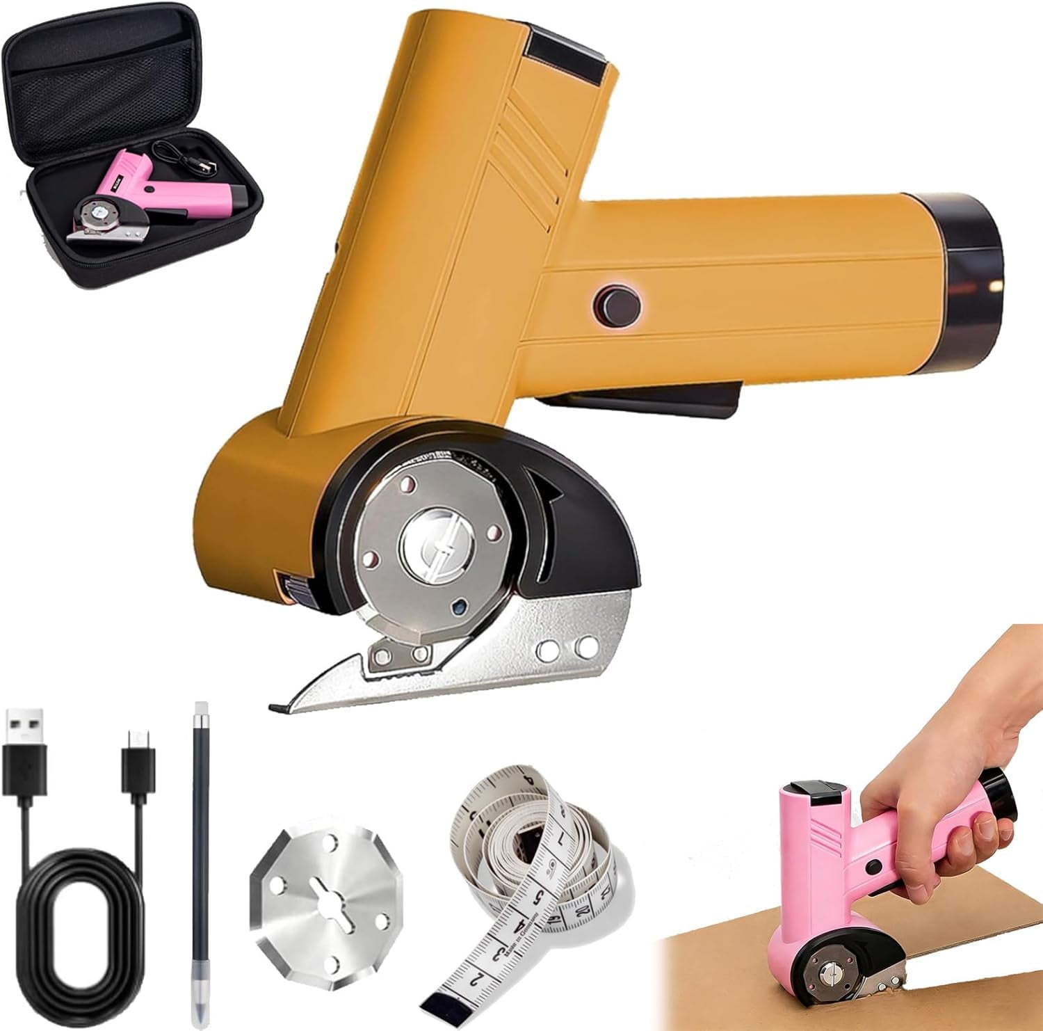 Rechargeable High-Speed Cardboard Cutter, Cordless Box Cutter with LED ...
