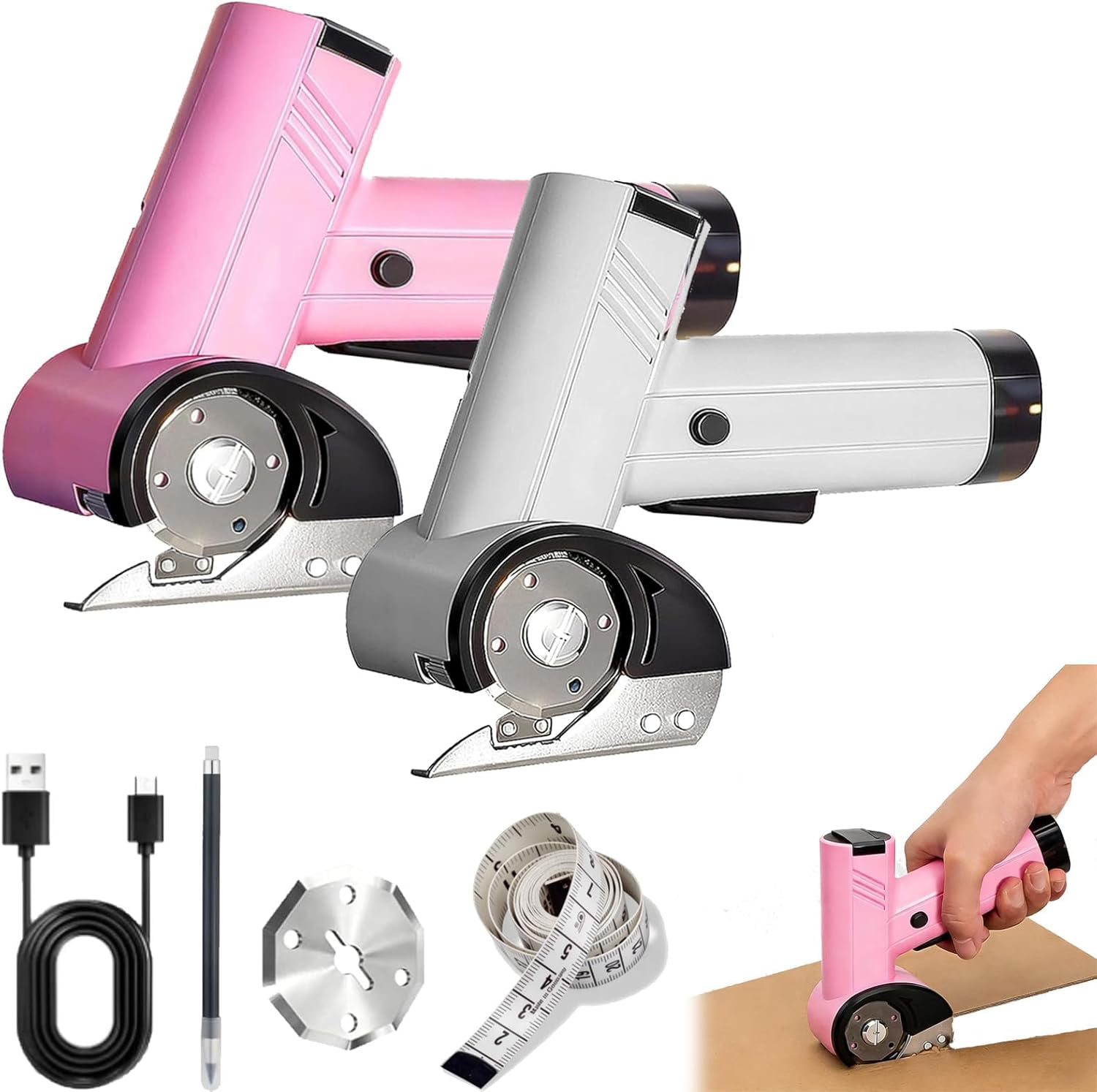 Rechargeable High-Speed Cardboard Cutter, Cordless Box Cutter with LED ...