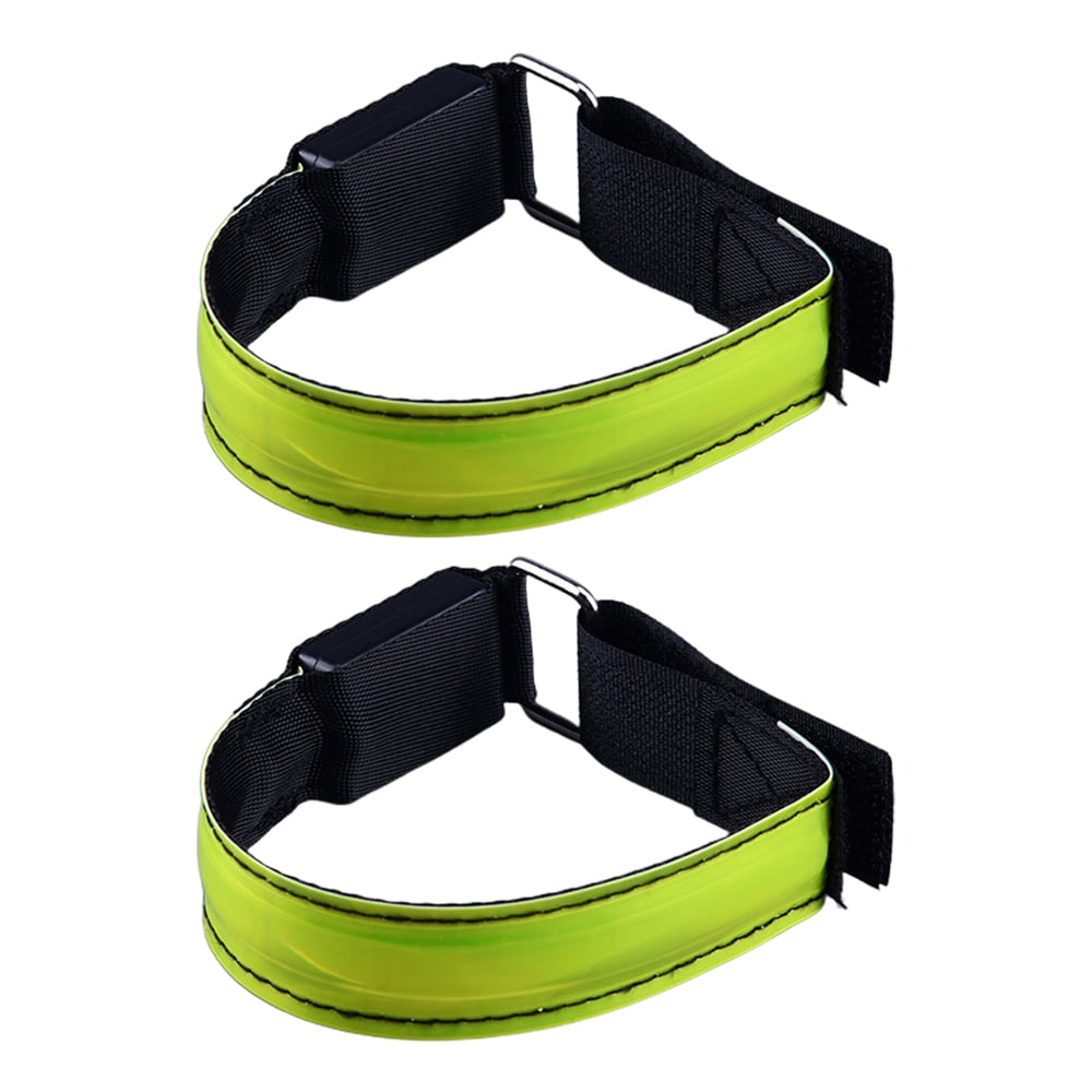Rechargeable, High Visibility LED Wrist Arm Ankle Light Up Bands for ...
