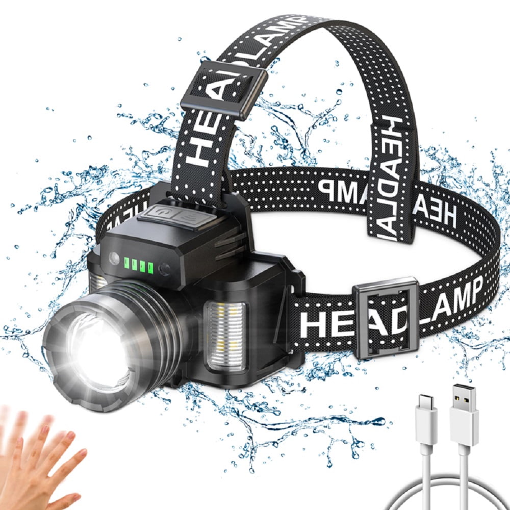 Rechargeable High-power Fishing LED Headlamp Headlight with 30W Lamp ...