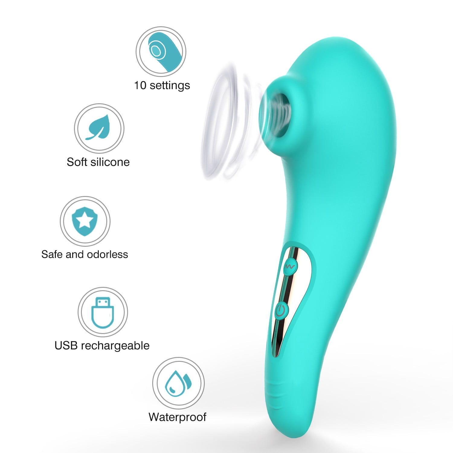 Rechargeable Honey Sucking And Pulsating Vibrator Clit Suction Toy With