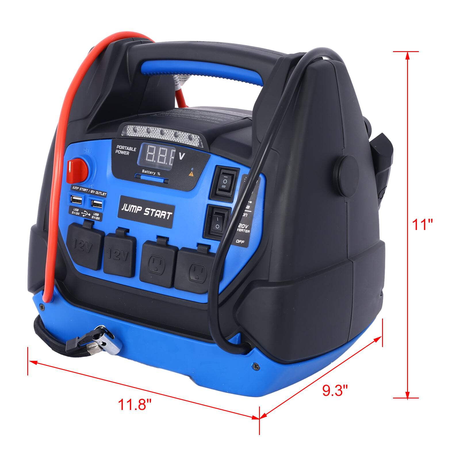 Rechargeable Jump Starter For Gas Diesel Vehicles 1800 Amps With Air ...
