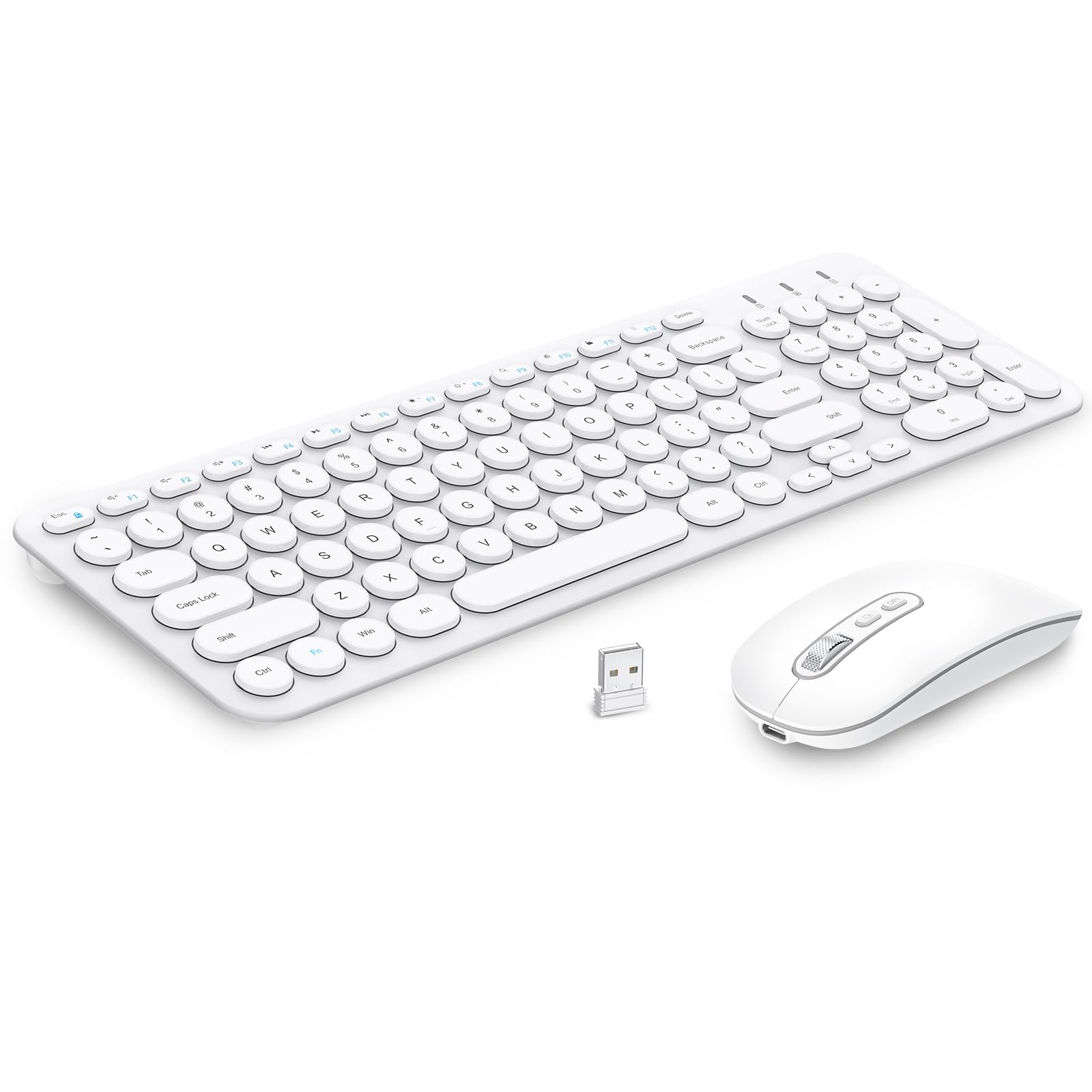 Rechargeable Keyboard and Mouse, cimetech Wireless Keyboard and Mouse ...