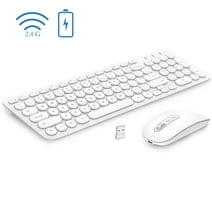 onn. Multi-Device Wireless Full-Size Keyboard and 3-Button Mouse Set ...