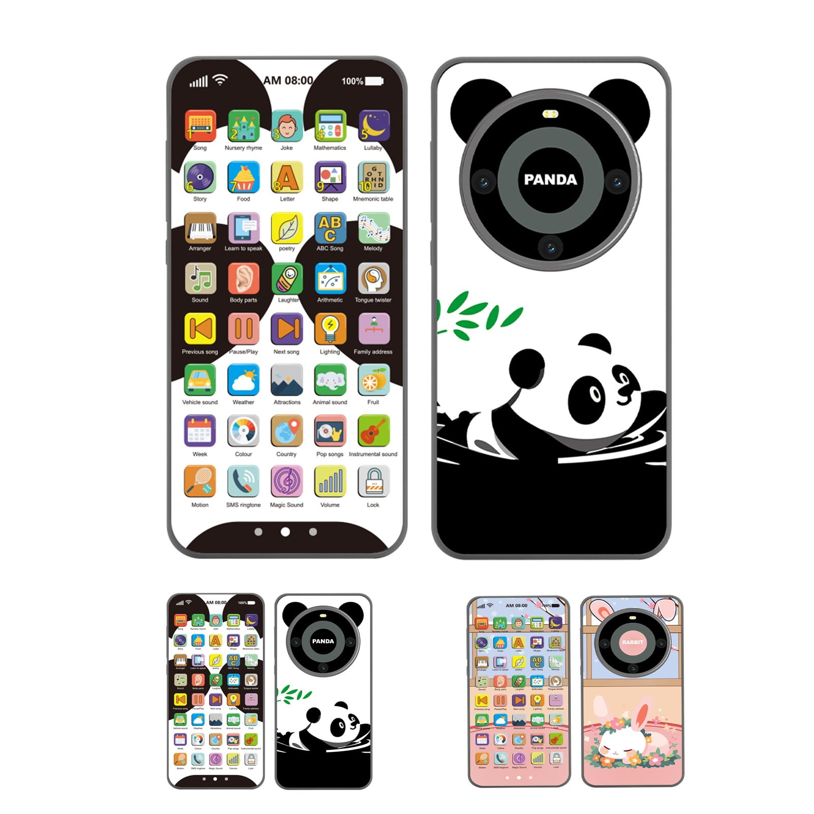 Rechargeable Kids Learning Phone - Interactive Educational Toy with ...